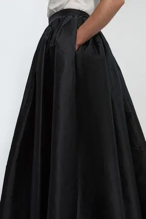 Karen Millen Taffeta Woven Maxi Skirt
