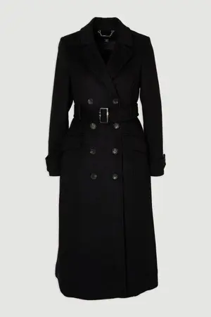 Karen Millen Wool Blend Belted Midi Coat
