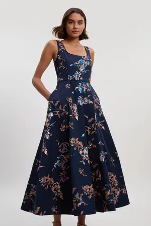 Karen Millen Petite Satin Sequin Prom Dress