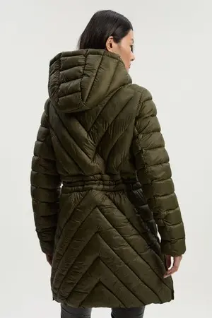 Karen Millen Lightweight Packable Coat - Khaki