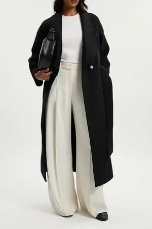 Karen Millen Petite Wrap Tailored Maxi Coat