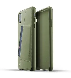 MUJJO Full Leather Wallet Case For - Olive
