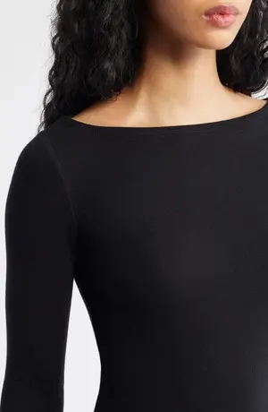 ARTLESS FOREVER Lane Boat Neck Top - Black