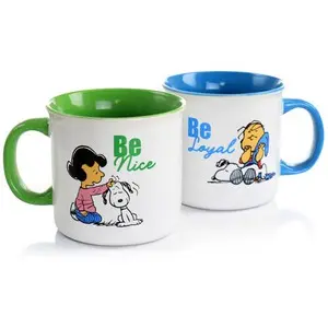 PEANUTS Gentle Reminders Stoneware 4 Piece 21oz Mug Set