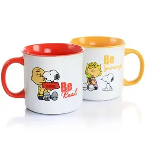 PEANUTS Gentle Reminders Stoneware 4 Piece 21oz Mug Set