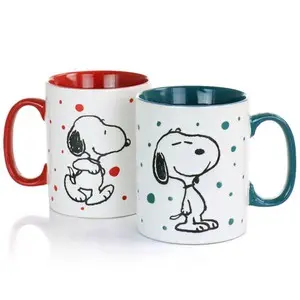 PEANUTS Freckled Joy 15oz Stoneware 4 Piece Mug Set