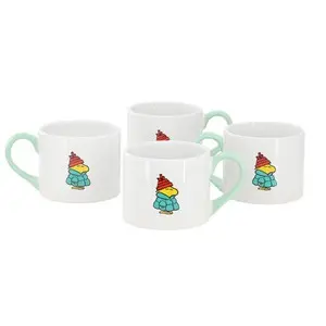 PEANUTS All Bundled Up 4 Piece 19 Ounce Stackable Stoneware Mug Set