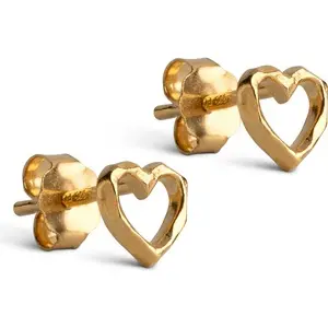 ENAMEL COPENHAGEN Enamel Copenhagen Organic Heart Stud Earrings 925s/gp/m