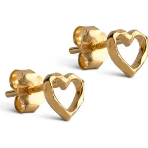 ENAMEL COPENHAGEN Organic Heart Stud Earrings - Gold