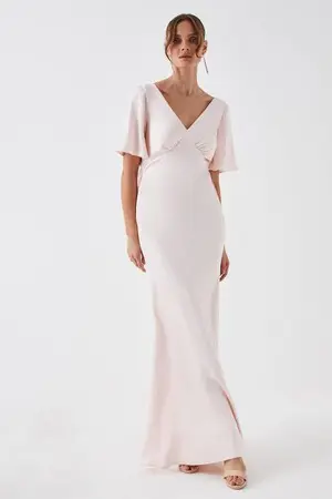 Coast Tie Back Satin Maxi Dress