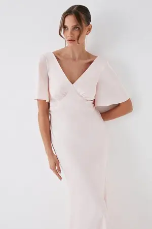 Coast Tie Back Satin Maxi Dress