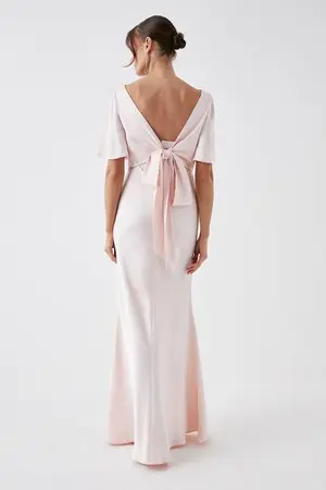 Coast Tie Back Satin Maxi Dress