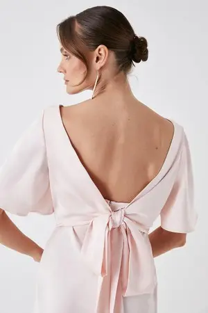 Coast Tie Back Satin Maxi Dress