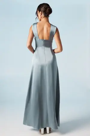Coast Twisted Halterneck Satin Maxi Dress