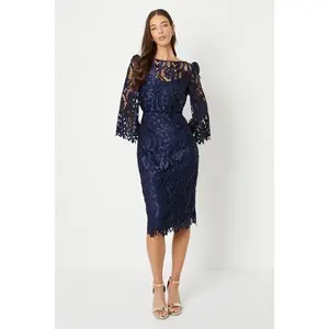 Coast Lace Midi Dress - Navy