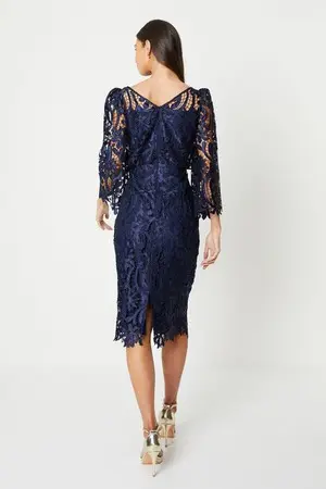 Coast Lace Midi Dress - Navy