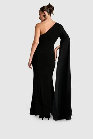 Coast One Shoulder Ruched Maxi Dress