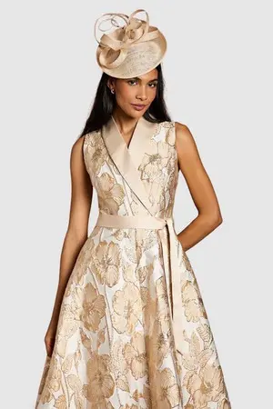 Coast Sleeveless Jacquard Midi Dress