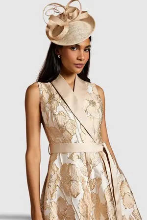 Coast Sleeveless Jacquard Midi Dress