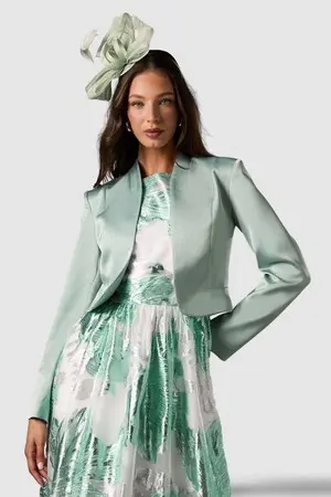 Coast Cropped Satin Jacket