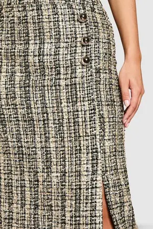 Coast Sequin Tweed Midi Skirt