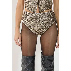 Nasty Gal Cluster Hand Embellished Booty Shorts