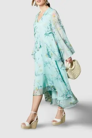 Coast Volume Frill Maxi Dress