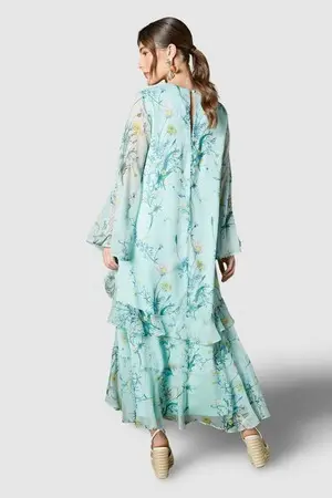 Coast Volume Frill Maxi Dress
