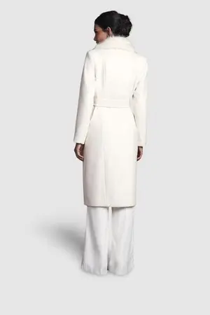 Coast Faux Fur Collar Belted Midi Coat