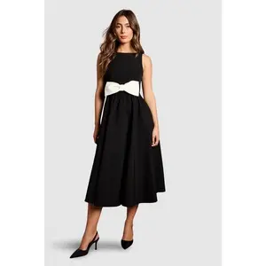 Coast Sleeveless Bow Midi Dress - Mono