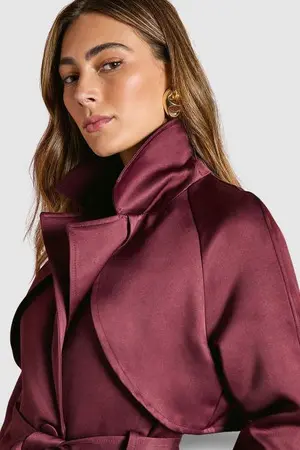 Coast Satin Belted Trench Coat