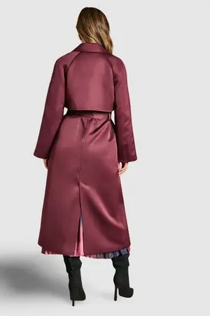 Coast Satin Belted Trench Coat