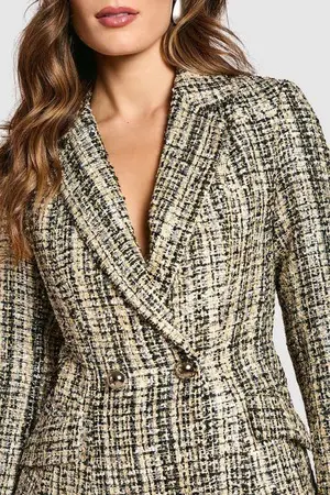 Coast Sequin Tweed Fitted Blazer
