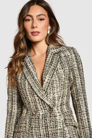 Coast Sequin Tweed Fitted Blazer