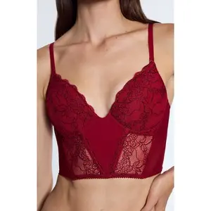 Pepper Lace Lift Up Corset Top Scarlet