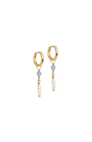 ENAMEL COPENHAGEN Liva Hoop Earrings - Blue Quartz