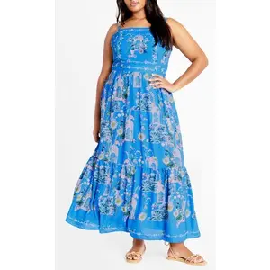 City Chic Molly Floral Midi Sundress