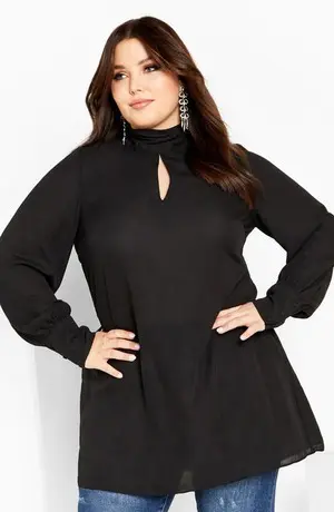 City Chic Bow Tunic Top