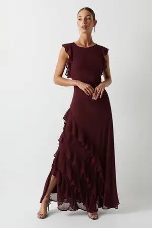 Coast Honoured Ruffle Georgette Maxi Dress