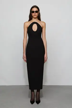 ET OCHS Emmeline Sculptural Bust Cutout Midi Dress