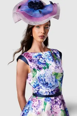 Coast Twill Floral High-low Midi Dress