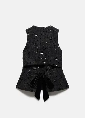 Mint Velvet Embellished Backless Waistcoat
