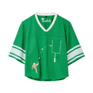 TOMBOLO Relaxed Crop Cut Jersey - Green