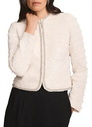 Mint Velvet Boucle Diamante Trim Jacket