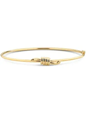 DEVATA 14k Gold Love Knot Bangle Bracelet