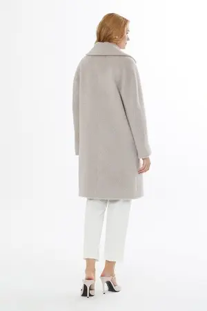GIZIA Notch Lapel Wool Mohair Blend Jacket