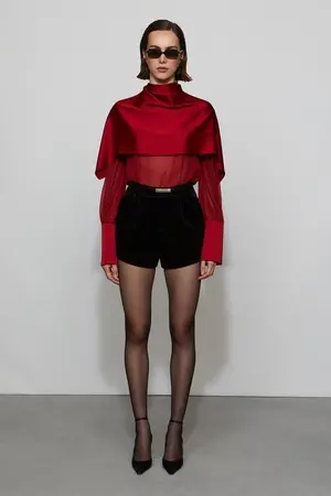 ET OCHS Theo Velvet Shorts - Black