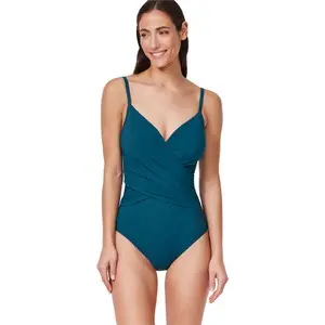 GOTTEX Tutti Frutti V-neck Surplice One Piece - Petrol