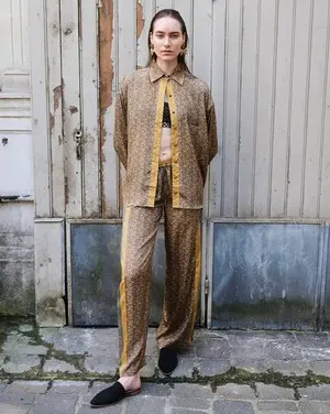 MONZLAPUR Paisley Motif Long Sleeve Shirt - Mustard