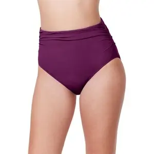GOTTEX Shirred High Waist Swim Bottom - Wine